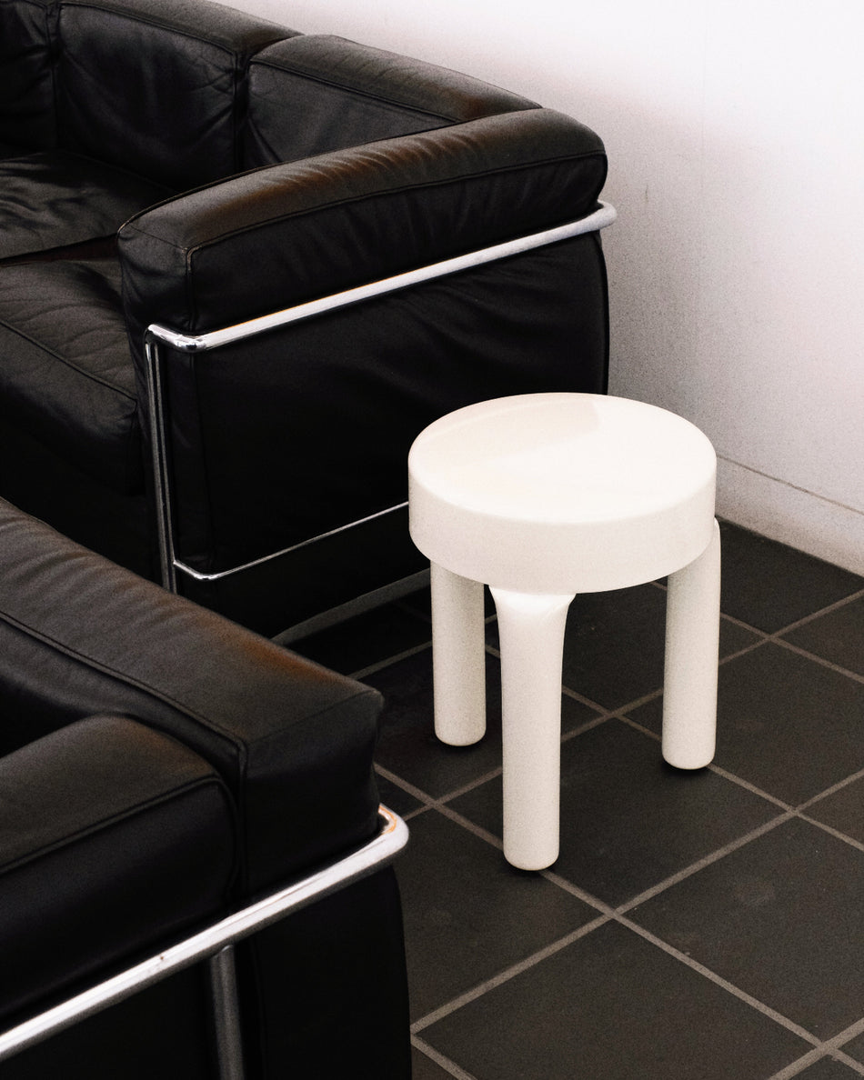 【即日配送】Pressura Stool ステンレス スツール シルバー ブラック ホワイト 丸型 直径35cm ステンレスインテリア パイプスツール N2 interior